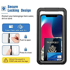 AICase Waterproof Phone Case, Universal Underwater Pouch Holder with Lanyard for iPhone 11 12 Pro Max Xr/Samsung Galaxy S21 S20 S10/Note 20 10 5G/LG Stylo 6, Pixel 4a 4XL 5 3/Moto G Power 2021 G7