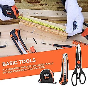 WINTUUL 48PC Tool Kit - Hand Tool Set with Toolbox Storage Case, Tool Kit for Home, Apartment, Garage, Dorm and Office-Perfect for Women/Men DIY, Home Repair