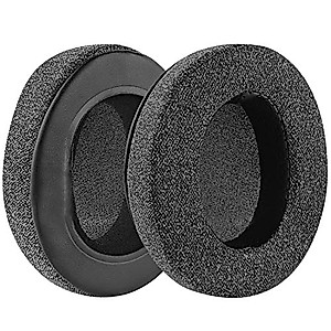 Geekria Comfort Linen Replacement Ear Pads for Audio-Technica ATH-M50XBT ATH-M50xBT2 ATH-M50X ATH-M60X M40X M30X M20X M10X ATH-ANC9 Headphones Earpads, Headset Ear Cushion Repair Parts (Dark Grey)