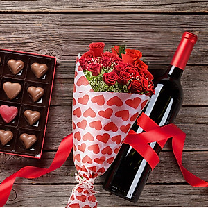 CHRORINE 60 Sheets Valentines Tissue Paper 6 Designs Gift Wrapping Paper for Valentine's Day, Wedding Party Crafts Decor