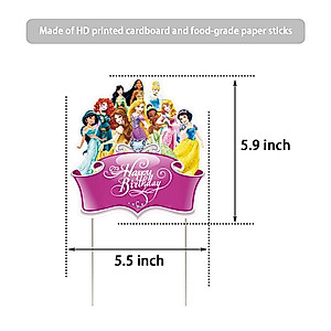 1 Pcs Priness Cake Topper Birthday Decorations for Princess Set Birthday Party Supplies Decor