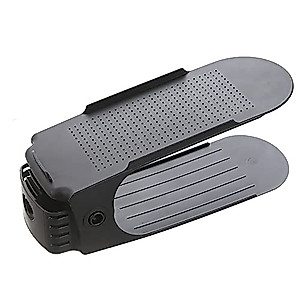 Rehomy 20 Pack Shoe Slots Organizer Adjustable Double Deck Space-Saving Shoe Stacker Shoe Rack