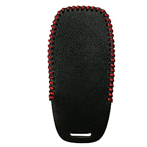 Coolbestda Leather Key Fob Cover Case Remote Keyless Entry Holder Skin Jacket for 2015 2016 2017 Ford Explorer Edge Mustang F-150 Fusion Lincoln MKZ MKC M3N-A2C31243300