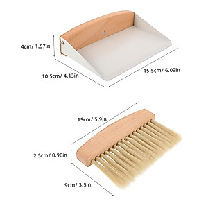 Amosfun 1 Set Small Broom Dustpan Car Desk Miniature Painting Brushes Car Cleaner Handheld Mini Broom Cleaning Tool for Desk Child Desk Cleaning Supplies Small Table Broom Nylon White