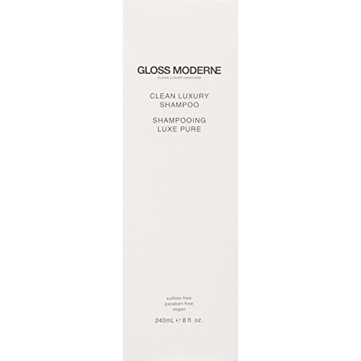 Clean Luxury Shampoo by GLOSS MODERNE - 8 Fl Oz - Hair Treatment for Damaged and Dry Hair with Notes of Mediterranean Almond and Coconut Accented with Cognac - For Soft and Shiny Hair