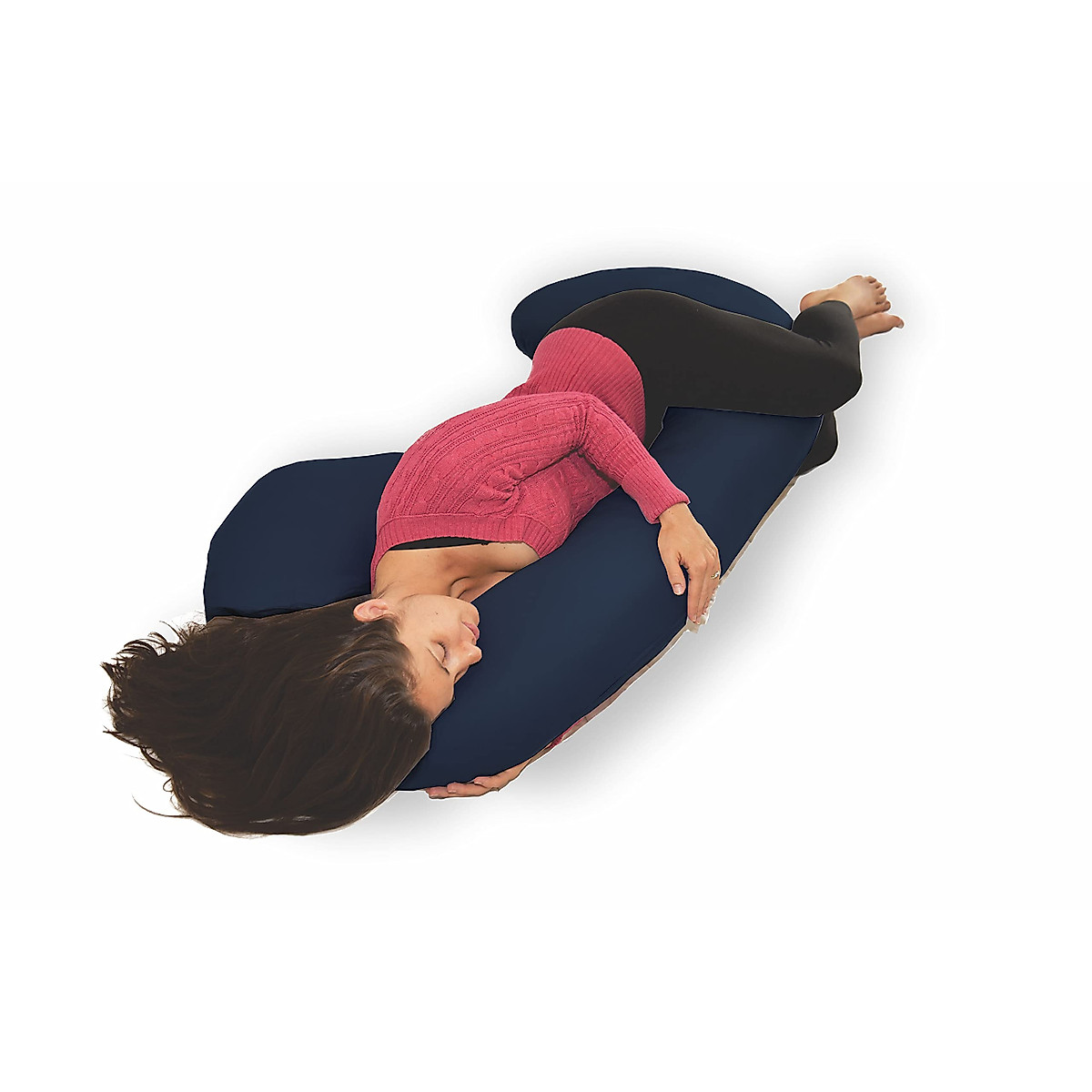 The Daisy Bee New Microfiber Zippered Replacement Maternity Body Pillow Cover (Blue)