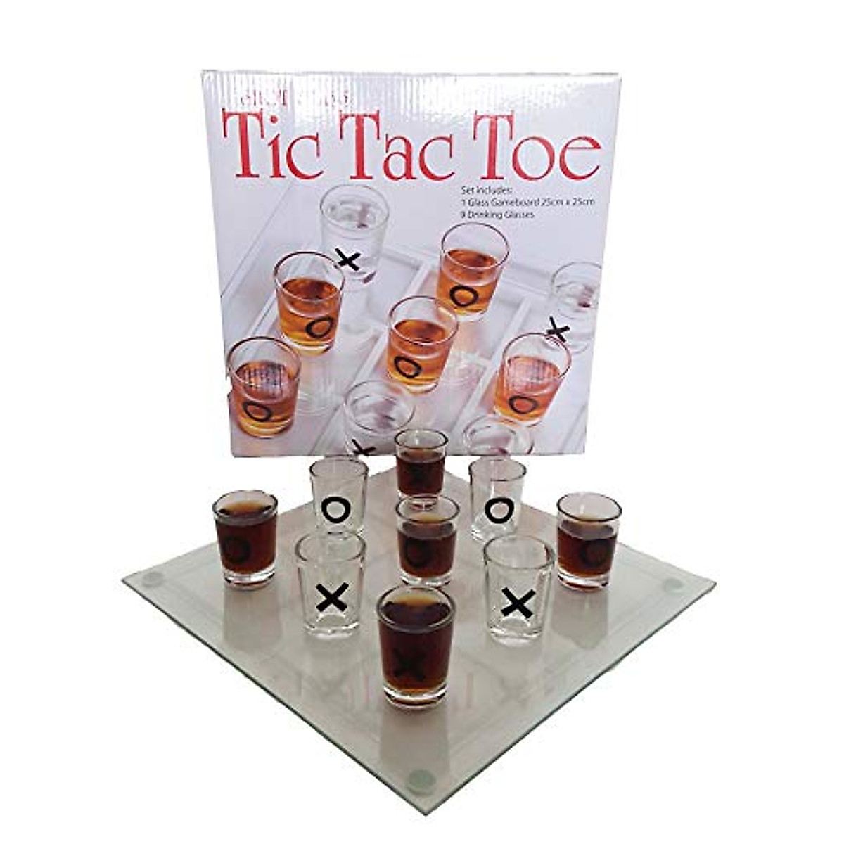 Dondor Enterprises Tic Tac Toe Shot Glass Drinking Game, Beer Bottle Opener Cap Game, His & Hers Wine Cork & Beer Cap Shadow Box (TIC TAC TOE)