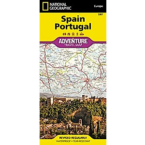 Spain and Portugal Map (National Geographic Adventure Map, 3307)