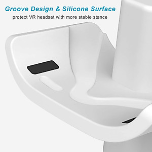 NEWENMO Upgraded Accessories for VR Stand Switch Stand, VR Stand for Quest 2/Quest/Rift S/HP Reverb G2 Headset Touch Controllers (White)