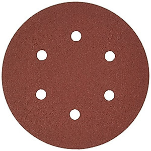 BOSCH SR6R120 5-Piece 120 Grit 6 In. 6 Hole Hook-And-Loop Sanding Discs