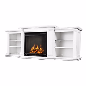 Real Flame 7930E-W Entertainment Valmont Electric Fireplace in White, Large