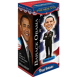Royal Bobbles Barack Obama Bobblehead, Premium Polyresin Lifelike Figure, Unique Serial Number, Exquisite Detail