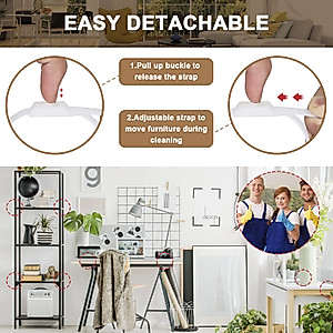 Furniture Wall Anchor (10 Pack) Anti Tip Furniture Anchors for Baby Proofing, Adjustable Dresser Wall Safety Straps for Table, Cabinet – Earthquake Resistant Straps for Home