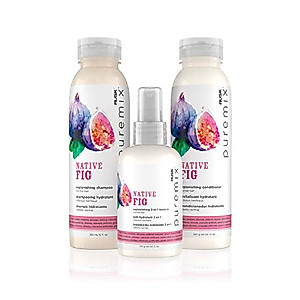 RUSK PUREMIX Native Fig Replenishing Shampoo for Normal Hair, 12 Oz, Formulated with Fig to Gently Cleanse, Detangle and Restore Hair's Moisture Levels While Eliminating Frizz