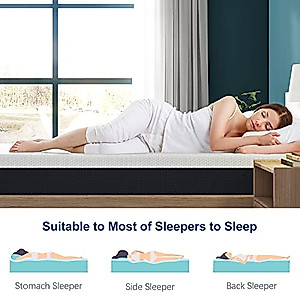Molblly Full Size Mattress,6 Inch Premium Cooling-Gel Memory Foam Mattress Bed in a Box,Full Bed Supportive & Pressure Relief with Breathable Soft Fabric Cover,10 Year Warranty