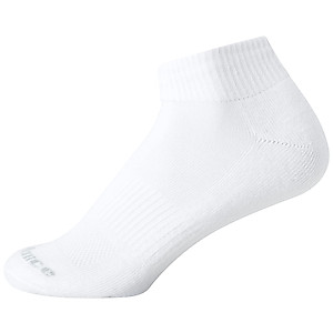 New Balance Women's Athletic Socks - Cushion Quarter Cut Ankle Socks (12 Pack), Size 410, Solid White