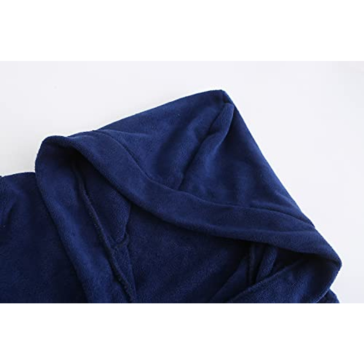 E.W Apparel Kids Boys Girls Hooded Towelling Bathrobe Dressing Gown 100% Cotton Terry Towel Soft Terry Cloth Robe 5-16 Years(Navy,7-8 Years), 2022-09-13
