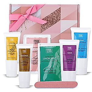 Home Spa Beauty Gift Box for Wife and Girlfriend! Womens Spa Basket - Spa Gift Set with Hand Mask & Foot Peeling Mask for Working Hands Lotion Gift Set. Natural & Organic Spa Treatment Kit for Men & Women.