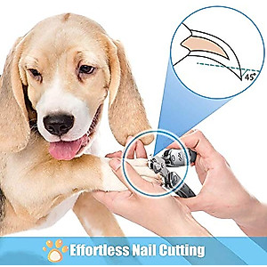 Quiet Sharp Dog Nail Clippers for X Large Medium Small Size Breed, Heavy Duty Metal Dog Nail Trimmers for Dogs < 200Lbs