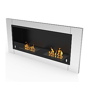 Regal Flame Elite Fargo 43 Inch Ventless Built in Recessed Bio Ethanol Wall Mounted Fireplace