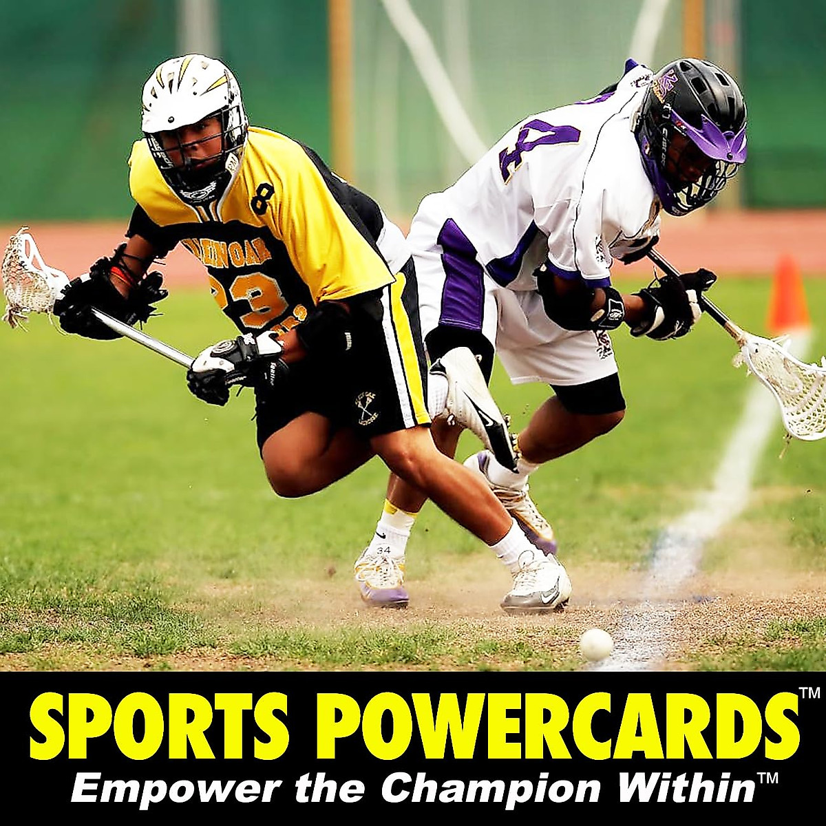 Play Strong Lacrosse Birthday Card 1-Pack (5x7) Super Star Illustrated Sports Birthday Cards Greeting Cards- Awesome for Lacrosse Players, Coaches and Fans Birthdays, Gifts and Parties!