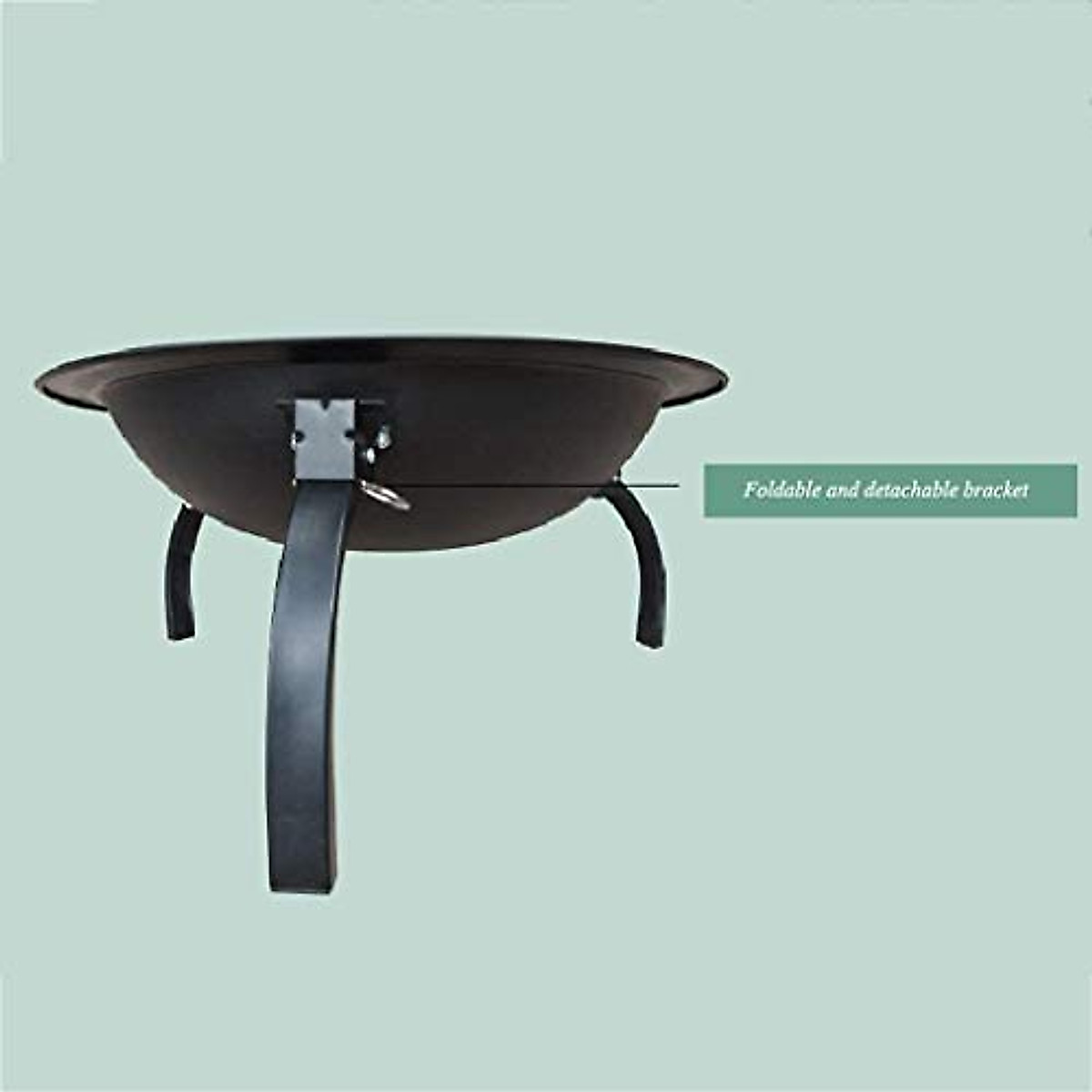 LEAYAN Garden Fire Pit Portable Grill Barbecue Rack Fire Pit Grill Wood Burning - 28 Inch Large Bonfire Patio Backyard Firepit Large for with Round Spark with Cover BBQ Cooking for Camping Backyard