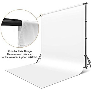Hemmotop White Backdrop Background 10 x 12 ft White Backdrop Screen for Photography,Seamless White Photography Backdrop Background for Photo Video Studio
