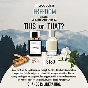 FREEDOM | Inspired by LLBO ANOTHER 13 | Pheromone Perfume Cologne for Men and Women | Extrait De Parfum | Long Lasting Dupe Clone Essential Oil Fragrance | Perfume De Hombre Mujer | (30 ml / 1 Fl Oz)