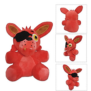 TZMAPU Fazbear Plush Foxy, Withered Purple Bunny, Stuffed Animal Figure Toys Gift for Kids, Security Breach Plush for Lovers (3PCS)