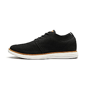 Bruno Marc Mens Mesh Sneakers Oxfords Lace-Up Lightweight Casual Walking Shoes, 1/Black - 12(Grand-01)