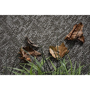 Furnish my Place Modern Indoor/Outdoor Commercial Neutral Rug, Modern Area Rug, Doorway Mat, Round Rug, Pet-Friendly Carpet for Living Room, Entryway, Kids, Made in USA - 2' Round