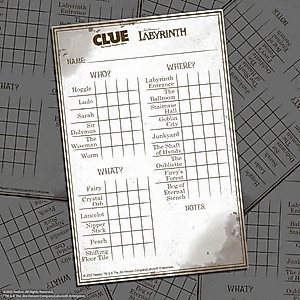 CLUE: Labyrinth | Solve The Mystery - Who Does Jareth Control, Where is Toby, and What Object is Used | Collectible Clue Game Based on Jim Henson’s Labyrinth | Officially-Licensed Game