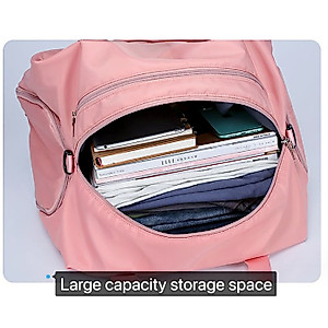 Sports bag, leisure bag, fitness bag, travel bag Womens Sports Gym Bag Backpack Travel Duffle Bag with Wet Pocket Shoes Compartment, Overnight Bag Foldable Pink outdoor (pink)
