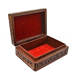 New Age Source The Carved Wood Box Flower of Life