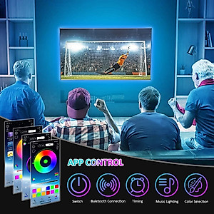 Nexlux LED Lights for 58 Inch TV,Backlight 8.2ft USB LED Light Strip Indoor Use APP Controlled with Remote, DIY Colors TV LED for Gaming Lights,Ambient Lighting Kit