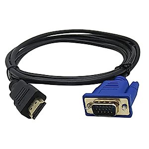 BLUE ELF HDMI to VGA Adapter Cable 6ft/1.8m Gold-Plated 1080P HDMI Male to VGA Male Active Video Converter Cord for Notebook PC DVD Player Laptop TV Projector Monitor Etc