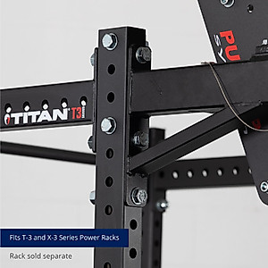 Titan Fitness T-3 and X-3 Series Rack-Mounted Revolving Pull-Up System 1.25â€ Pull-Up Bars