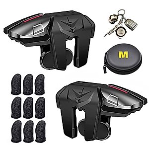 13 in 1 PUBG Mobile Triggers Combo, L2R2 4 Triggers Mobile Phone Controller for PUBG/Fortnite/Call of Duty/Rules of Survival, Aim & Fire Trigger for iPhone & Android Phones