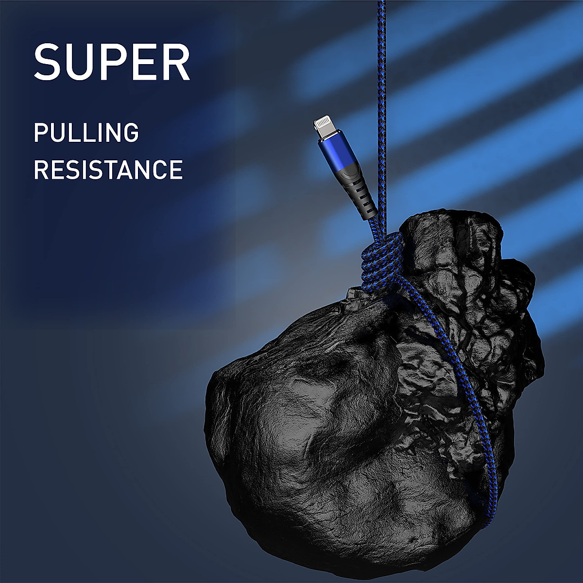 [Apple MFi Certified] 4 Pack iPhone Charger 10ft, Long Lightning Cable Nylon Braided 10 Foot Cord, Fast Charging Cords for iPhone 12 Pro Max/iPhone 12/11Pro Max/12 Pro/11/XS/XR/X/8/iPad,AirPods/Blue