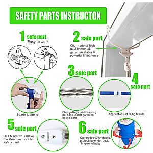 DiLiDiLi Baby Door Jumpers and Bouncers Exerciser with Door Clamp Adjustable Strap Baby Door Jumper for Baby Toddler Infant 6-24 Months Indoor Baby Door Jumper