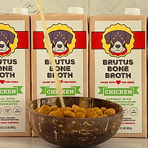 Brutus Bone Broth for Dogs (Chicken, 2-Pack) and Brutus On The Go Instant Bone Broth (Beef, 5-Pack)