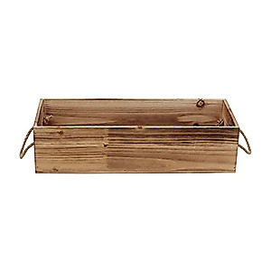 Get Naked Farmhouse Toilet Paper Basket, Rustic Wooden Bathroom Decor Box, Bathroom Organizer Over Toilet, Funny Toilet Paper Storage with Rope Handle, Brown