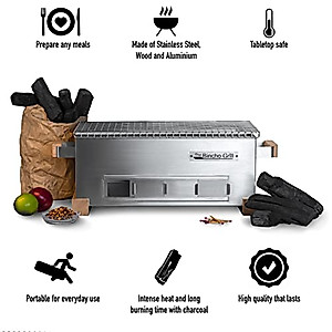 The Bincho Grill MG-168 Yakitori Tabletop Charcoal Griller-Mini Japanese Style Hibachi