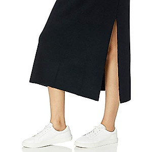 The Drop Women's Gabriela Halter Neck A-Line Side Slit Maxi Dress, Black, XL