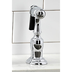 Kingston Brass KS2791PKLBS Duchess Widespread Kitchen Faucet with Brass Sprayer, Polished Chrome