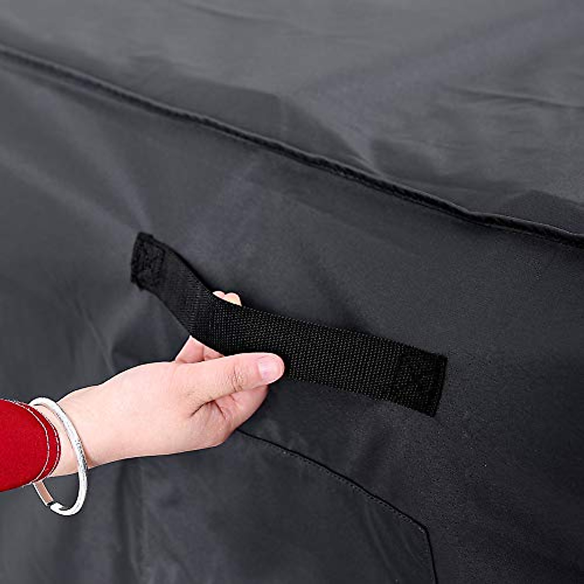 Tempera 90''L x 60''W x 27.8''H Outside Table and Chair Covers, Outdoor Dining Set Cover, Patio Furniture Cover Waterproof, Windproof for Winter, Rectangle, Space Grey