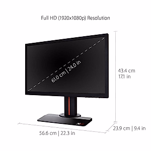 ViewSonic XG2402 24 Inch 1080p 1ms 144Hz Gaming Monitor with FreeSync Premium, Eye Care, Advanced Ergonomics, HDMI and DP for Esports