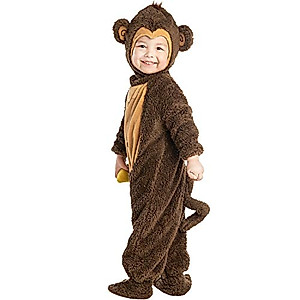 Spooktacular Creations Halloween Baby Monkey Costume with Toy Banana, Toddler Unisex Cute Little Halloween Dress Up, Animal Themed Party (12-18 months)