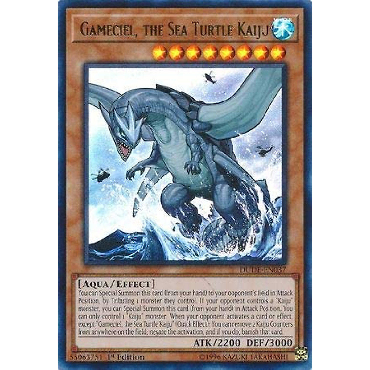 Yu-Gi-Oh! - Gameciel, The Sea Turtle Kaiju - DUDE-EN037 - Ultra Rare - 1st Edition - Duel Devastator