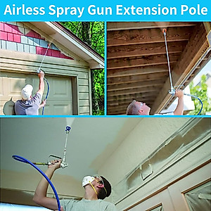 Spray freely 5PCS Airless Sprayer Gun Spray Painting Wand,Airless Spray Gun Tip Extensions,Airless Paint Sprayer Gun Tip Extension Pole,for Airless Paint Gun Wand (blue/8in 12in 20in 30in 40in)